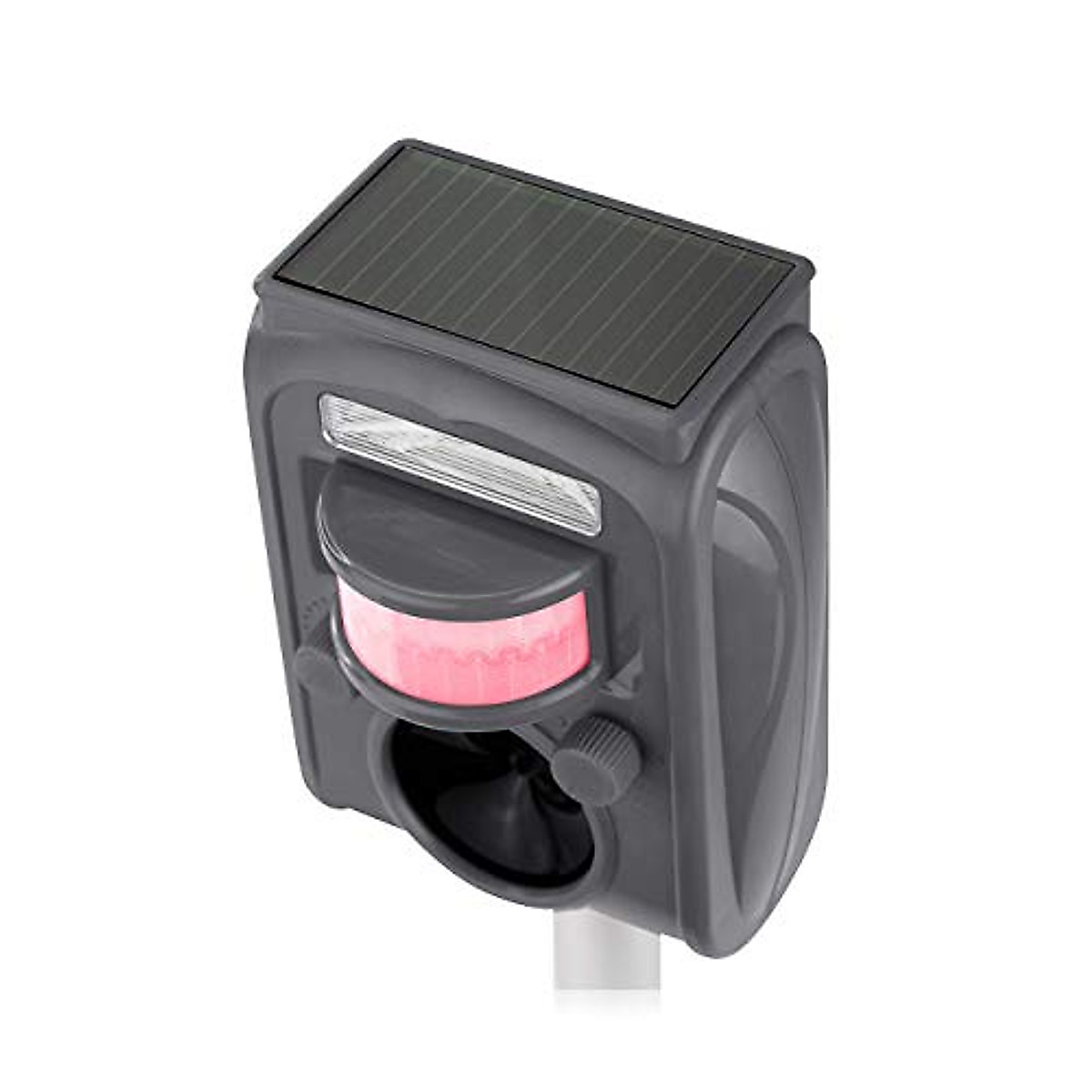 DURANOM Wild Animal Repeller Outdoor - Solar Ultrasonic and Audio Motion Sensor - Strobe Flashing Light Deer Repellent