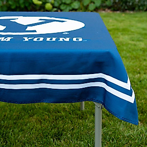 College Flags & Banners Co. Brigham Young Cougars Logo Tablecloth or Table Overlay