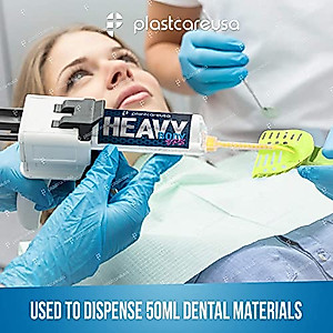 50ml Dental Impression Material Gun - 1:1/2:1 AB Impression Mixing Cartridge Dispensing Gun - Epoxy Glue Dispenser by PlastCare USA