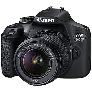 Canon EOS 2000D / Rebel T7 Digital SLR Camera Body w/EF-S 18-55mm f/3.5-5.6 Lens 3 Lens DSLR Kit + Pixibytes Basic Bundle (International Bundle) (Renewed)