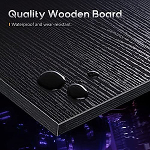 Casaottima L Shaped Gaming Desk, Home Office Desk with Round Corner, Computer Desk with Large Monitor Stand Desk Workstation, 51 inches