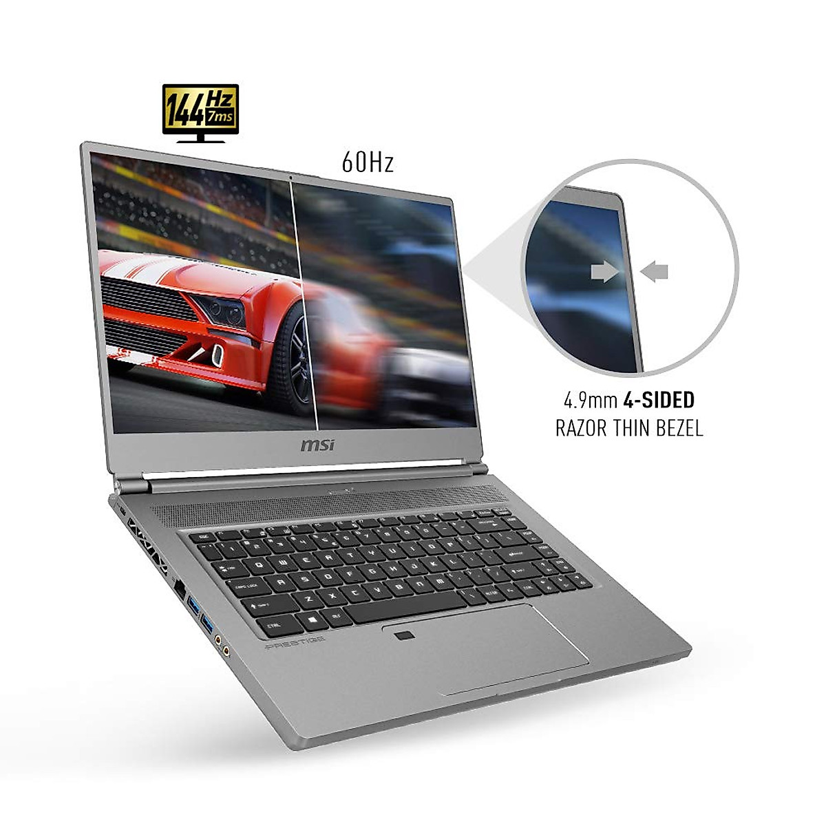 MSI P65 Creator-253 15.6" Ultra Thin Productivity/ Gaming Laptop, NVIDIA RTX 2070 8G, 144Hz 7ms, Intel Core i7-8750H, 32GB, 512GB NVMe SSD RAID, TB3, Fingerprint, Win 10 PRO