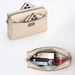 GAYI URBAN Glitter Crossbody Bags for Women, Sparkle Shoulder Handbags with Chain, Ladies Clutch Purses with Zipper Closure (Champagne)