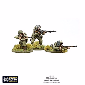 Bolt Action US Airborne Paratroopers 1:56 WWII Military Wargaming Figures Plastic Model Kit