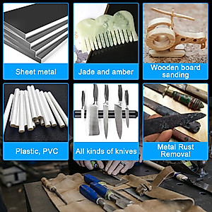 Twotrees Mini Belt Sander, 350W Electric Sander, 1.2x15in Belt Bench Grinder Comes With 10 Pieces of Sanding Belts, Suitable for Grinding Tools Such as Metal, Wood, Aluminum, Etc