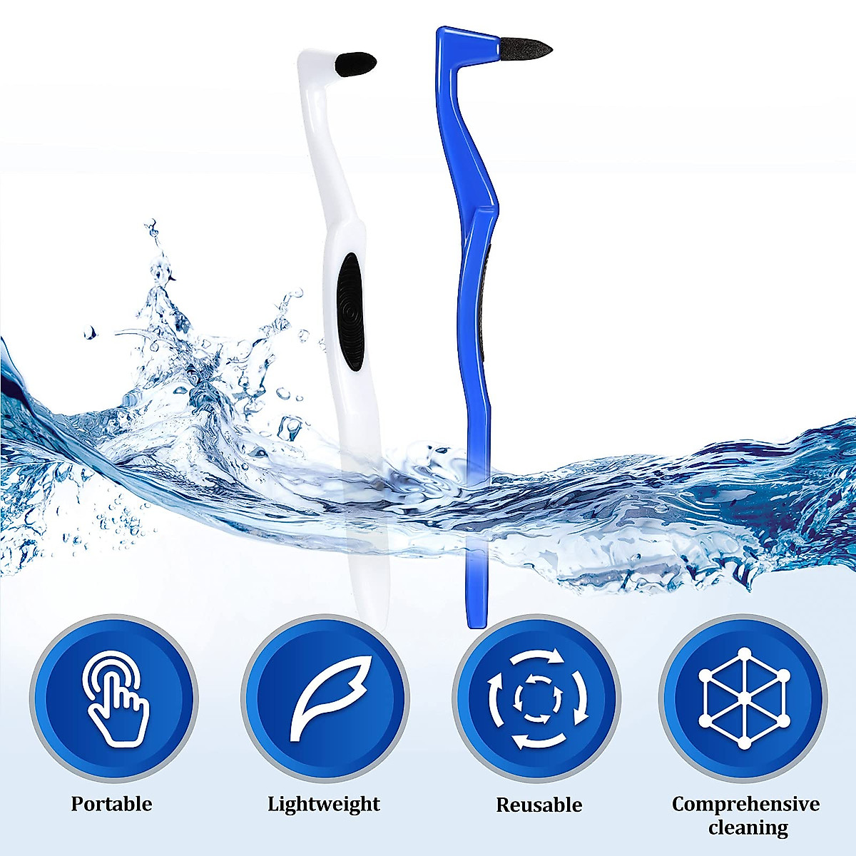 8 Pieces Tooth Stain Eraser Tooth Stain Removers Tartar Eraser Polisher Dental Plaque Tool Teeth Cleaning Kit for Teeth Whitening Polishing