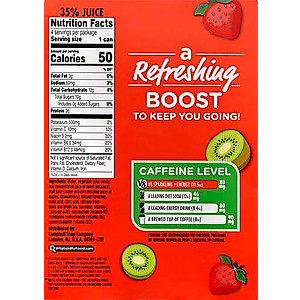 V8 +Energy Sparkling Strawberry Kiwi Juice Energy Drink, 11.5 fl oz Can (4 Pack)