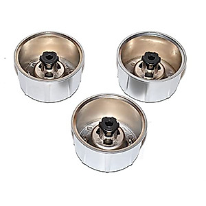 Weber 68845 3pk 2-1/2" Chrome Plated Control Knobs for Spirit 335 Model Years 2019+ (with Up Front Controls).
