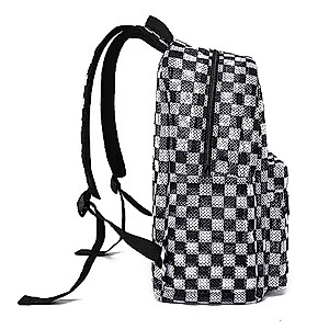 Yusudan Checkered Mesh Backpack for Girls, Kids Semi-Transparent School Bookbag Women See Through Beach Bag Daypack