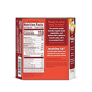 Happy Tot Organics Meal Bowl, Beef & Quinoa Fiesta with Vegetable Salsa, 4.5 Ounce Pouch (Pack of 8)