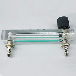 Sorekarain 1-10L/min LZM-6T Gas Air Oxygen Flowmeter Rotameter with Valve 8mm Hose Barb