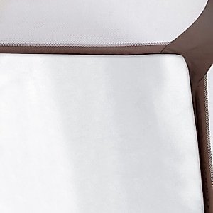 Satin Pack and Play Sheet Fitted, 2 Pack Portable Playard | Mini Crib Sheets, Ultra Soft Satin Microfiber Pack N Play Sheets, White & Navy, Preshrunk