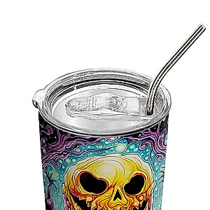 ORCAE 20oz Halloween Tumbler, Boo Boo Ghost, Ghost Tumbler, Trick or Treat, Pumpkin Ghost Tumbler Cup, Insulated Travel Mug with Lid, Coffee Thermos for Men, Women, Halloween Gifts - G