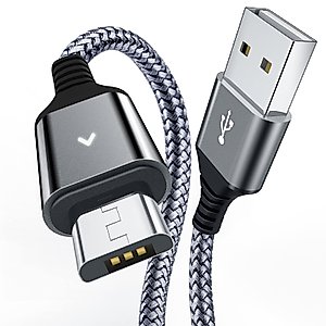 JIUWFOX Micro USB Android Charger Cable [2-Pack 4ft+6ft], Light Up Micro USB Charging Cable for Samsung Galaxy S7 Edge S6 S5 J7 J7V J5 J3, Moto E6 E5 E4, LG K40 K20, Xbox, PS4