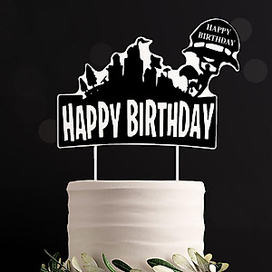 Auteby Happy Birthday Cake Topper - Video Game Birthday Party Cake Decorations Party Supplies