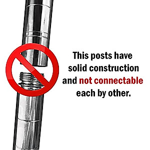 Regal Altair Chrome Wire Shelving Posts | Pack of 4 Posts | NSF Commercial Heavy Duty (Chrome Wire Shelving Posts, 34''H)