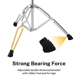 Donner Snare Drum Stand, Adjustable Snare Stand Double Braced Extended with Drum Stick Holder Fit 10''-14'' Dia Drums, Drum Pads, Height Range 26-40 Inches