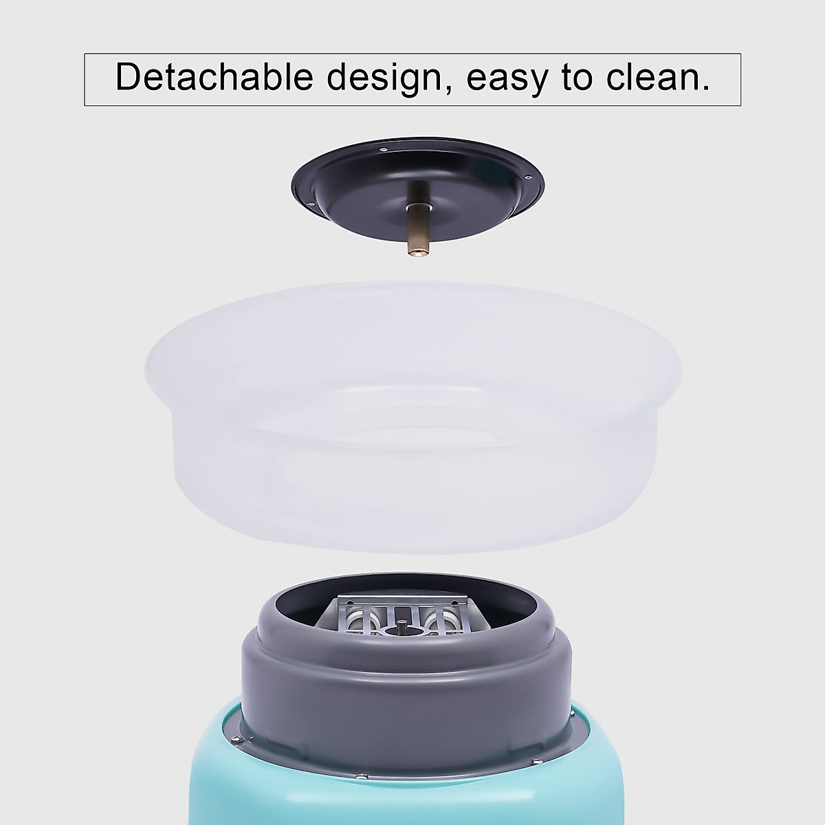 Cotton Candy Maker, Electric Cotton Candy Machine for Kids with Large Anti-splash Tray, Sugar Scoop, Candy Sticks Cotton Candy Machine