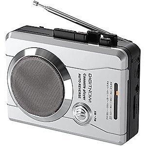 Portable Walkman Cassette Recorder with AM FM Stereo Radio and Voice Recorder,Compat Personal Walkman Cassette Tape Player/Recorder with Built in Speaker and Earphones,Microphone