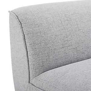 Modway Comprise Fabric Upholstered Sectional, Armless Chair, Light Gray