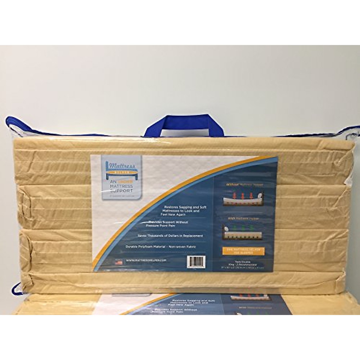 Under Mattress Support - Fix Your Sagging Mattress with Mattress Helper Firmer Solution for Mattresses -Single Side Coverage (Half Full/Queen)