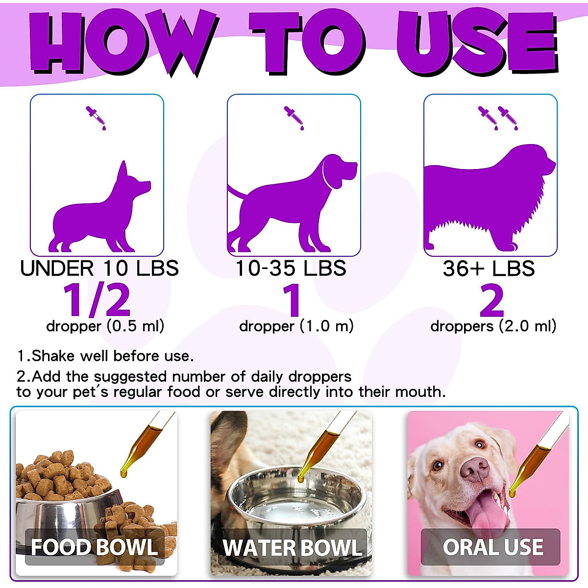 15 in 1 Dog Multivitamin Drops, Dog Multivitamin Liquid Supplements with Glucosamine & Probiotics, Dog Vitamins for Heart Health, Bones, Joint, Skin & Coat, Bladder, Immune System Support