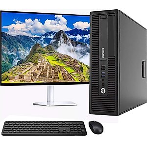 HP 800 G1 SFF Computer Desktop PC, Intel Core i5 3.2GHz, 16GB Ram, 512GB M.2 SSD,Wireless Keyboard & Mouse, Microsoft Office 365, 23.8 Monitor, Win 10 Pro, Black, Small Form Factor (Renewed)