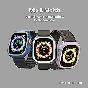 RHINOSHIELD Bumper Case Compatible with Apple Watch Ultra 2 / Ultra - [49 mm] | Slim Protective Cover - Lightweight and Shock Absorbent - Transparent