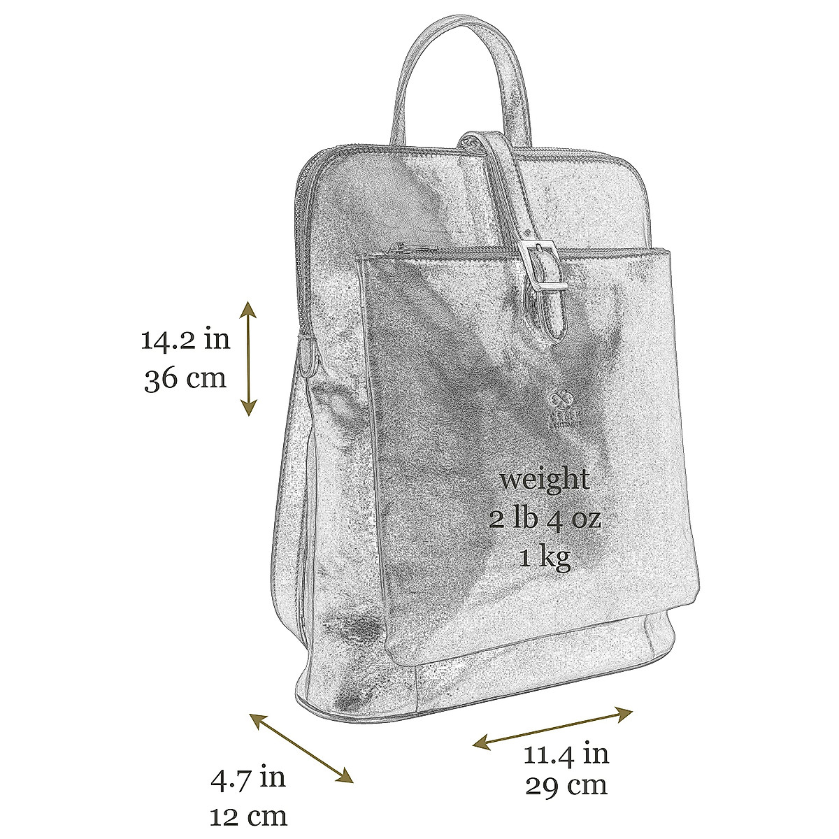 Time Resistance Leather Backpack Convertible to Shoulder Bag Full Grain Real Leather Travel Satchel Rucksack