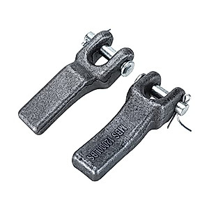 NORJIN 6 Pack 5/16 Weld-On Safety Chain Retainer, Forged Steel Chain Hooks 12000LBS WLL for Truck Trailer Hitch