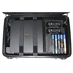 Case Club Gaming Station fits PlayStation 4 & PS4 Slim/Pro. Portable with Built-in 24" 1080p Monitor, Storage for Controllers, Games, and Included Speakers (PS4 & Accessories Not Included) Gen 2