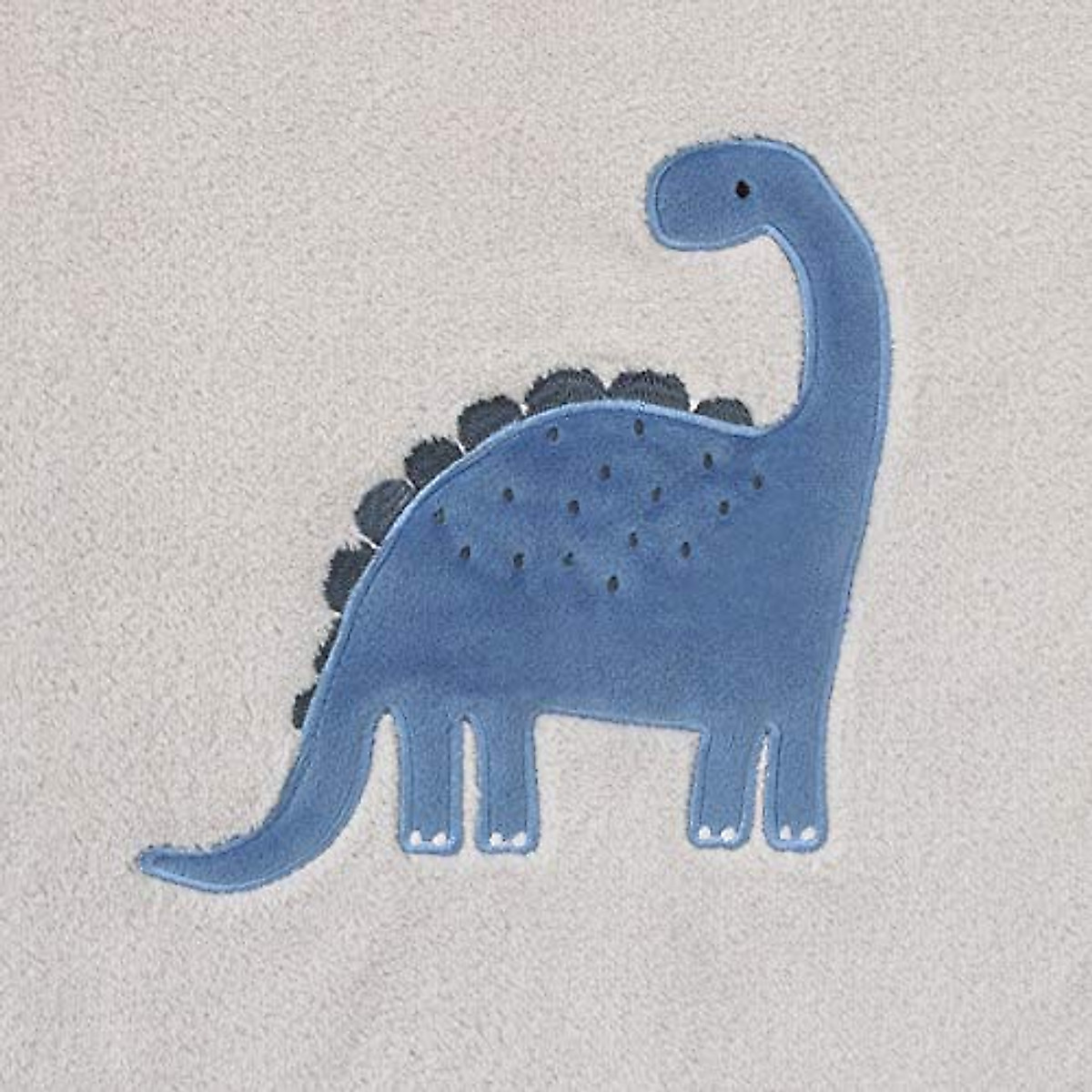 Carter's Dino Adventure Super Soft Gray and Blue Coral Fleece Baby Blanket