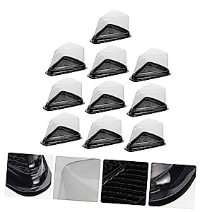 ULTECHNOVO 100 Pcs Boxes Cheesecake Box Muffin Cake Slice Holder Dome Cake Carrier Containers with Lids Mini Cupcake Container Plastic Cake Containers Pie Dessert With Cover Makeup 100pcs