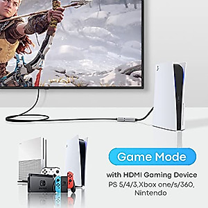 TECHTOBOX HDMI to DisplayPort Adapter 4K@60Hz [Braided, High Speed] HDMI Male to DP Female Converter Cable Compatible for PC Graphics Card Laptop Mac Mini NS PS5/4 Xbox One/360