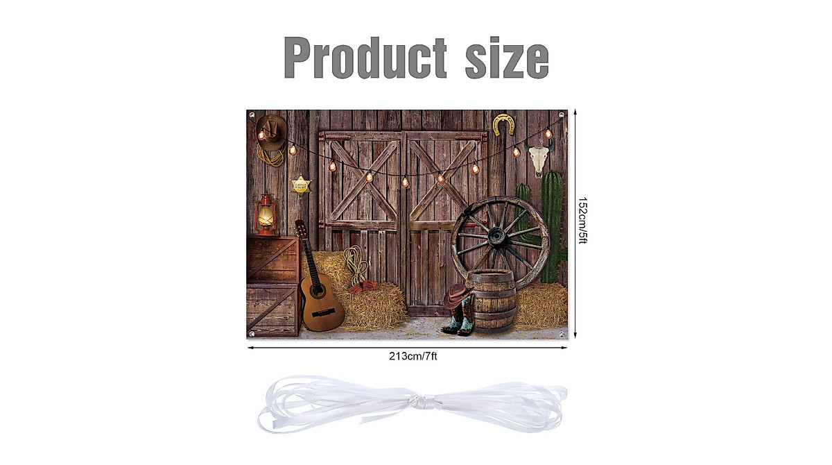Western Cowboy Backdrop - 7x5 ft Party Decor