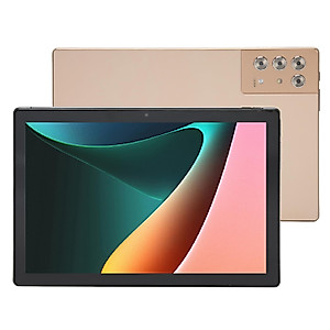 Luqeeg Tablet, 100 to 240V 2.4G 5G WiFi Front Rear Camera 8GB RAM 256GB ROM 10.1in Tablet for Work School (US Plug)