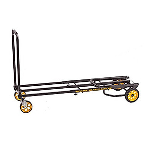 Rock-N-Roller R12RT (All Terrain) 8-in-1 Folding Multi-Cart/Hand Truck/Dolly/Platform Cart/34" to 52" Telescoping Frame/500 lbs. Load Capacity, Black
