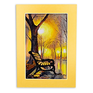 Pack of 25 Acid Free 16x20 Mats Bevel Cut for 14x16 Photos - Metallic Gold Precut Matboards With Backing Boards and Clear Photo Mat Bags For Pictures, Photos, Framing - 4-ply Thickness