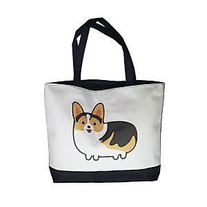 Nayo The Corgi Chubby Corgi Canvas Bag big capacity