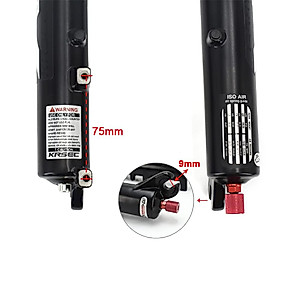 KRSEC Air Suspension Fork 27.5 inch Mountain Bike Travel 120mm Quick Release QR 9mm 28.6mm Straight Tube Manual Lockout Rebound Adjustable Ultralight Mountain Bike Front Forks XC AM 27.5"