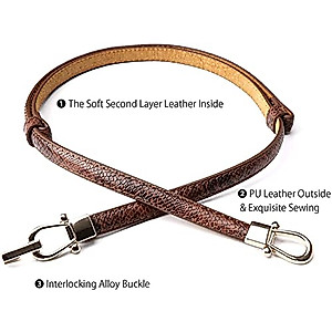 JASGOOD Leather Skinny Women Belt Thin Waist Belts for Dresses up to 37 Inches with Golden Buckle 2 Pack (02-Black+Brown, Waist size below 37 Inches)