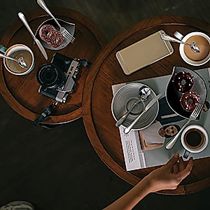 HYCSC Silverware Sets with Holder, Premium Stainless Steel Tableware Set, Mirror Polished Flatware Cutlery Set - Include Knife, Fork and Spoon, Dishwasher Safe, Nice Family Utensil Gift Set (Silver)