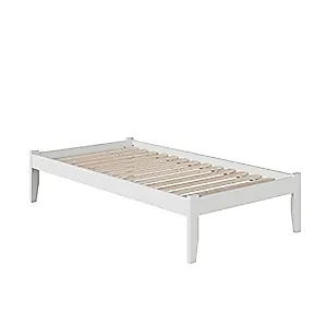 AFI Concord Twin XL Platform Bed with Open Foot Board in White