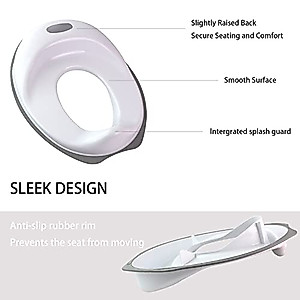 Cemibaby Potty Training Seat with Toddler Step Stool for Kids,for Safe Toddler Loo Potty Training in The Bathroom and Home,(Gray White)…