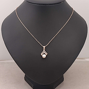 OTTFF Bridesmaid Jewelry Set For Wedding,6 Sets Rose Gold Plated With Pearl Necklace Earrings Bracelet Set For Bridesmaid Gift,Wedding Party Costume Accessories Gifts for Women