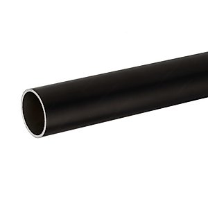 8 Feet Long Round Wardrobe Closet Gauge 14 Tubing Rod Application Clothes Hanging - 96 Inch Length (Matte Black)