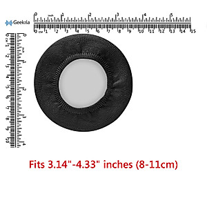 Geekria 2 Pairs Knit Headphones Ear Covers, Washable &amp; Stretchable Sanitary Earcup Protectors for Over-Ear Headset Ear Pads, Sweat Cover for Warm &amp; Comfort (Size M/Black)