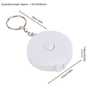 Vbest life 5PCS PVC Waterproof Fish Ruler, Soft and Retractable Measuring Tape Ruler Double-Scaled Fish Measurement Tackle Tool