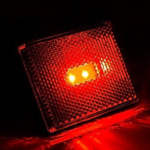 Lumitronics RV Reflector/Clearance LED Marker Light with Stud Mount (Red)