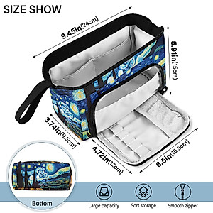 Big Capacity Pencil Case, Van Gogh Starry Sky Pen Bag Pouch Holder Stationery Bag School College Office Organizer for Teen Adults Student